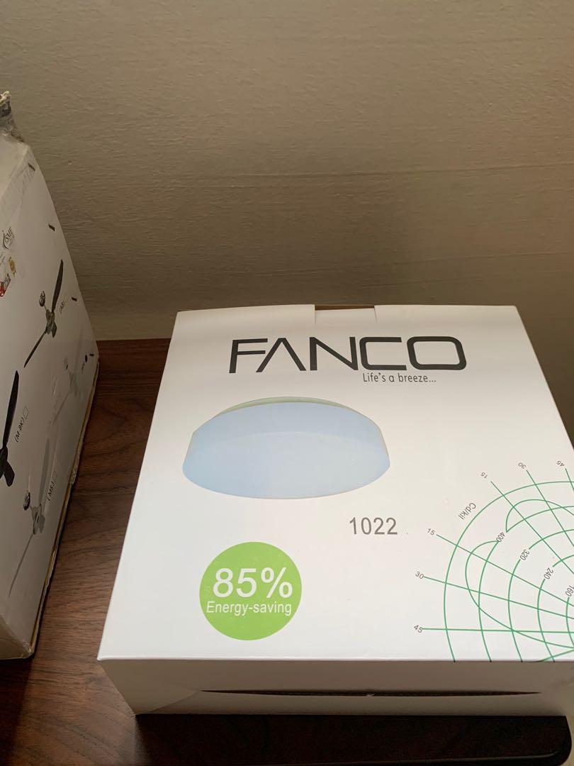 White Fanco Fan 52” + Fanco LED light kit, Furniture & Home Living ...