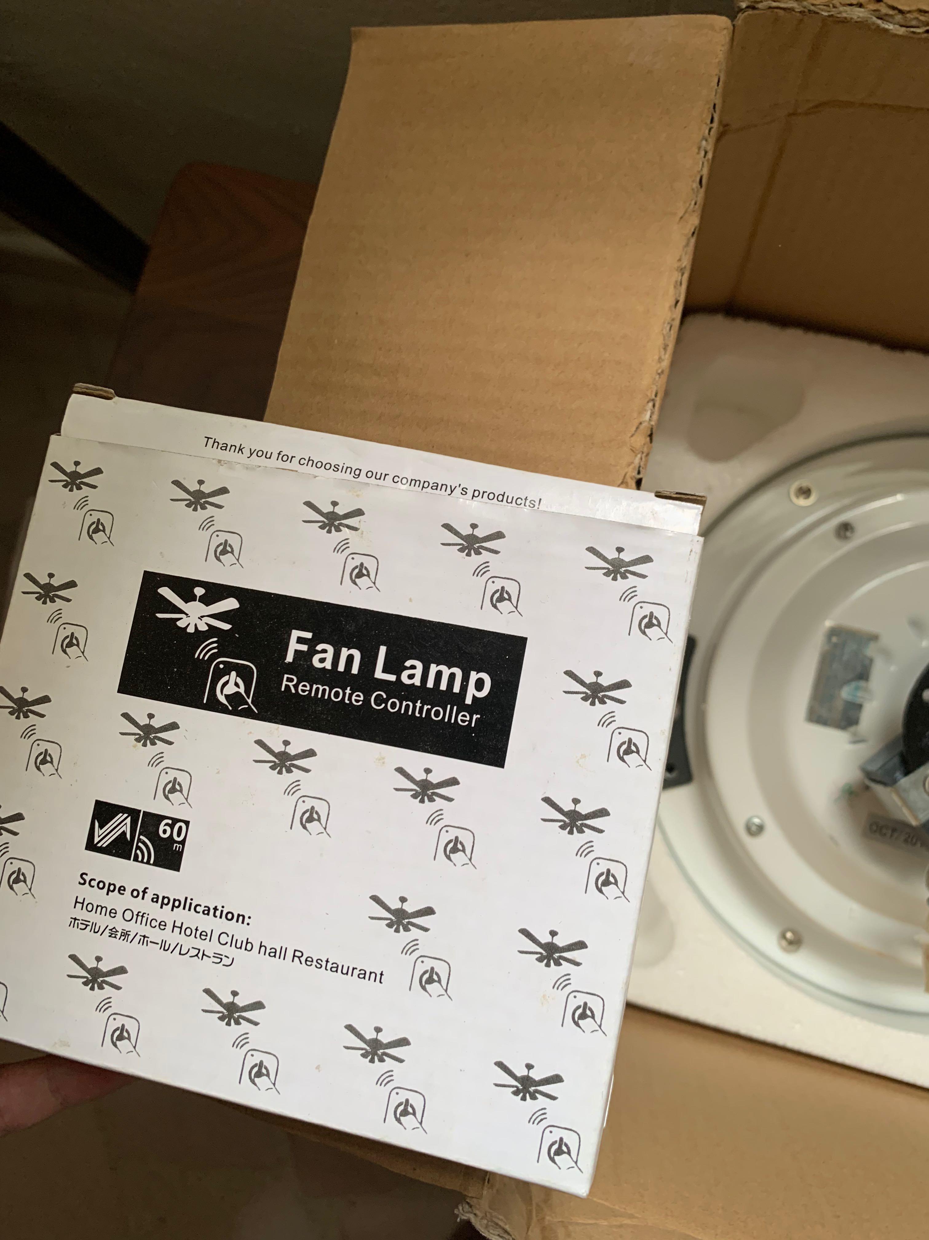 White Fanco Fan 52” + Fanco LED light kit, Furniture & Home Living ...