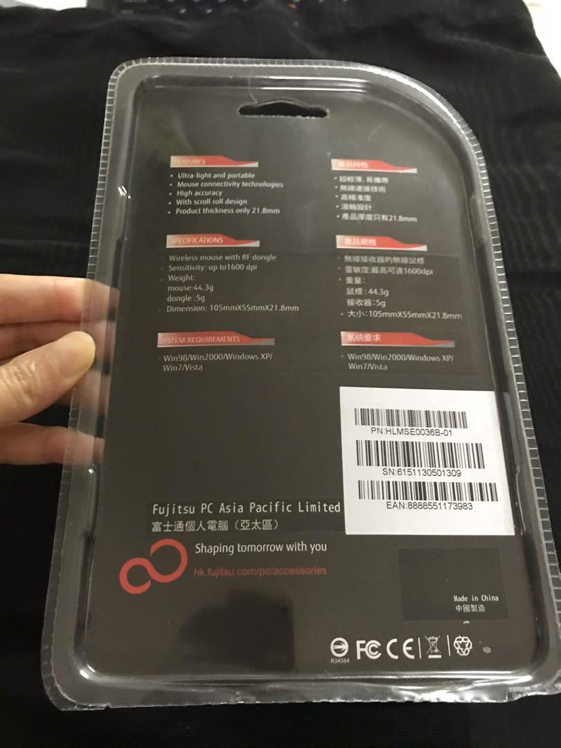 [全新]Fujitsu wireless mouse, 電腦＆科技, 電腦周邊及配件, 電腦滑鼠及相關產品 - Carousell