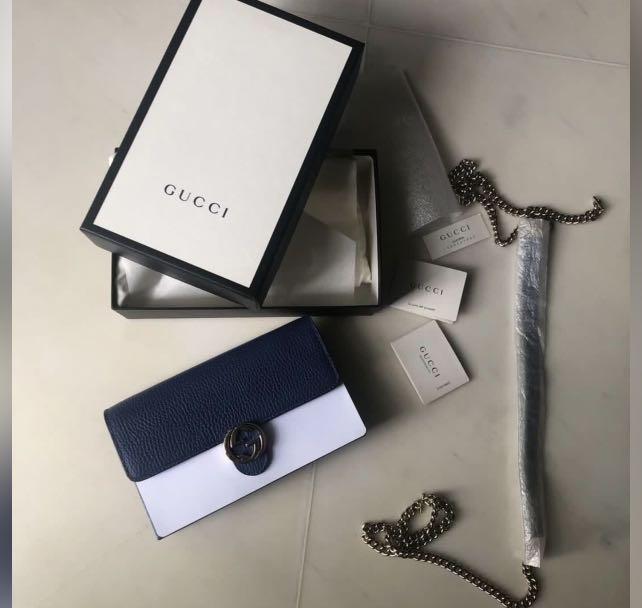 Gucci WOC interlocking in Blue, Women's Fashion, Bags & Wallets, Cross ...