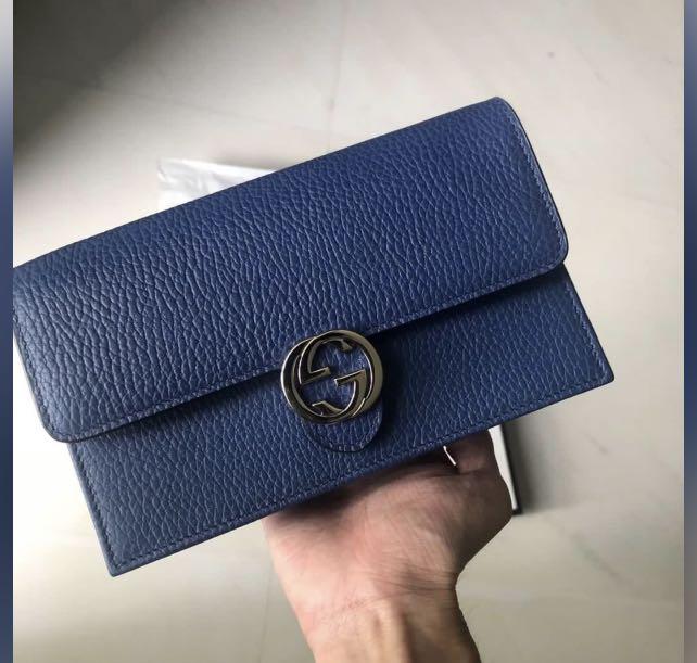 Gucci WOC interlocking in Blue, Women's Fashion, Bags & Wallets, Cross ...