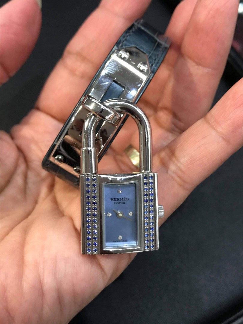 Hermes Kelly Blue Sapphire Kelly Watch (Rare), Luxury, Watches on Carousell