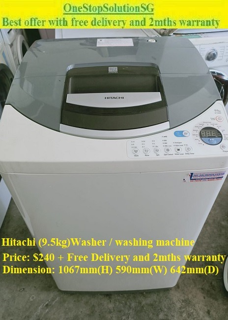 Hitachi (9.5kg)Washer / washing machine ($240 + Free Delivery and 2mths ...