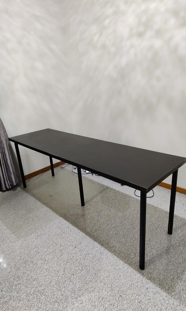 Ikea Linnmon 2 meter table with legs, Furniture & Home Living ...