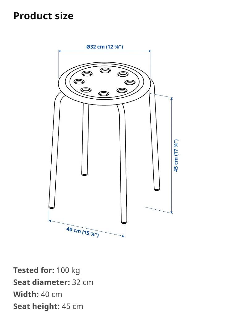 Ikea Marcus Stool (White), Furniture & Home Living, Furniture, Chairs ...