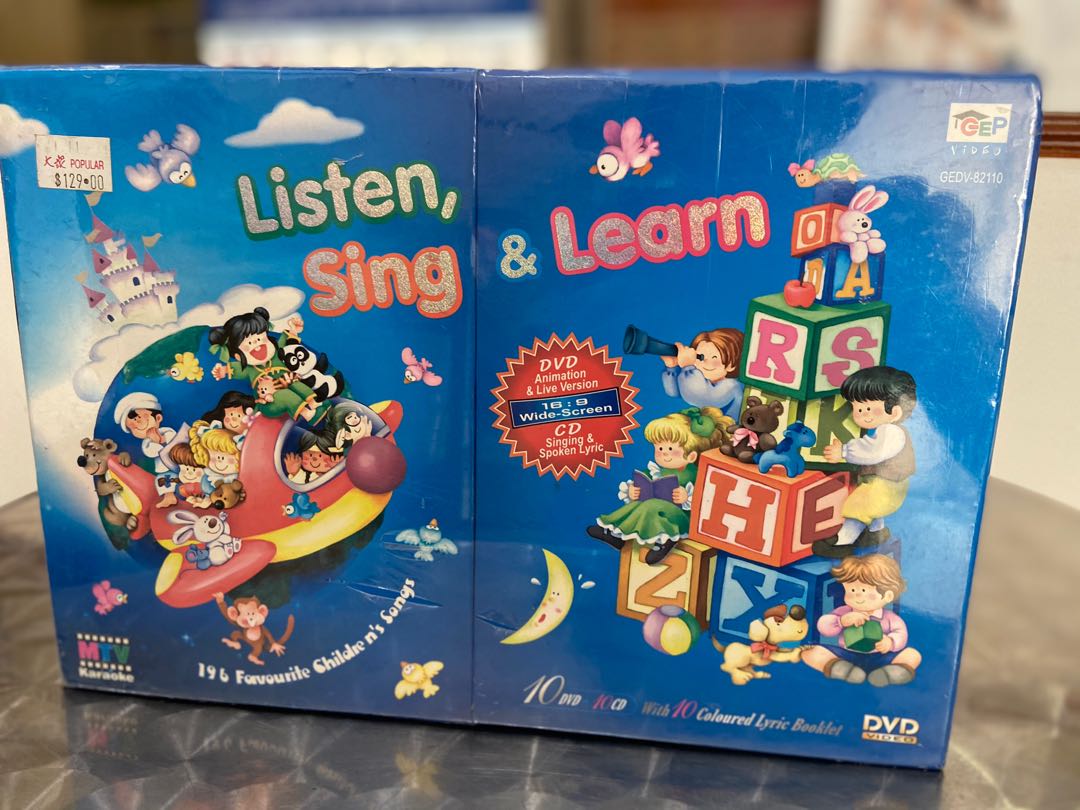 Listen,Sing & Learn (10 DVD+10 CD & 10 LyricBook)Box set for Children ...