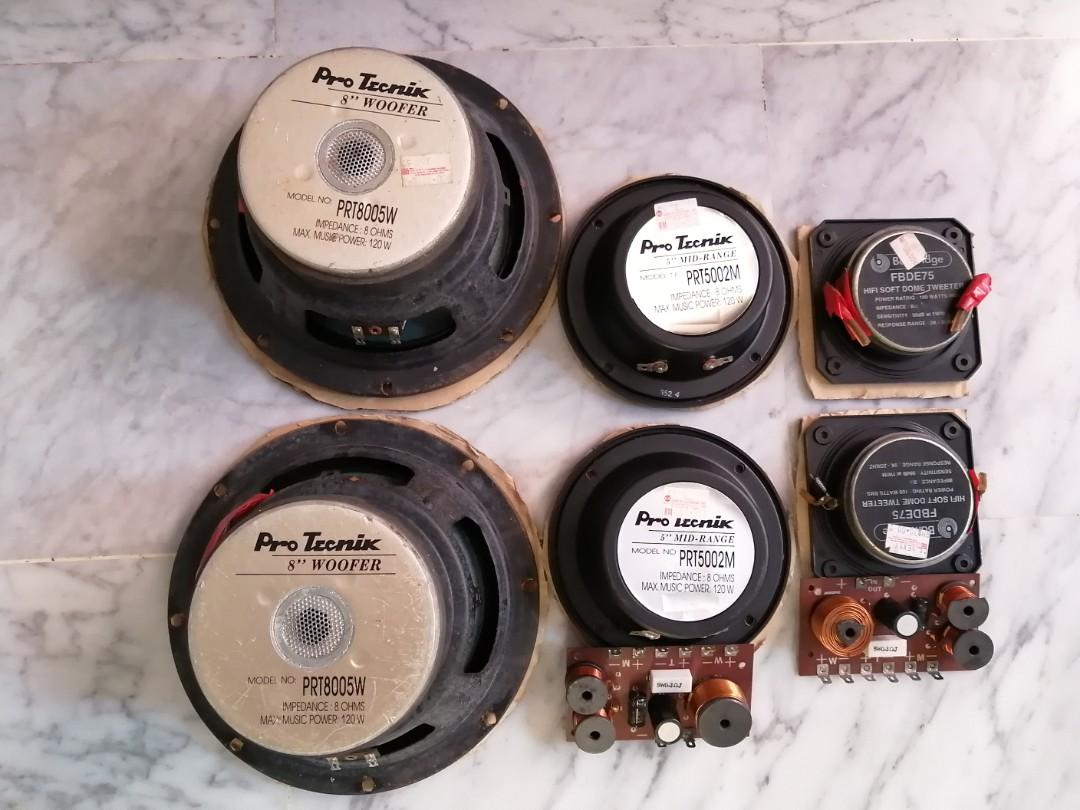 Pro Tecnik Hifi Woofer Speaker Set, Audio, Soundbars, Speakers ...
