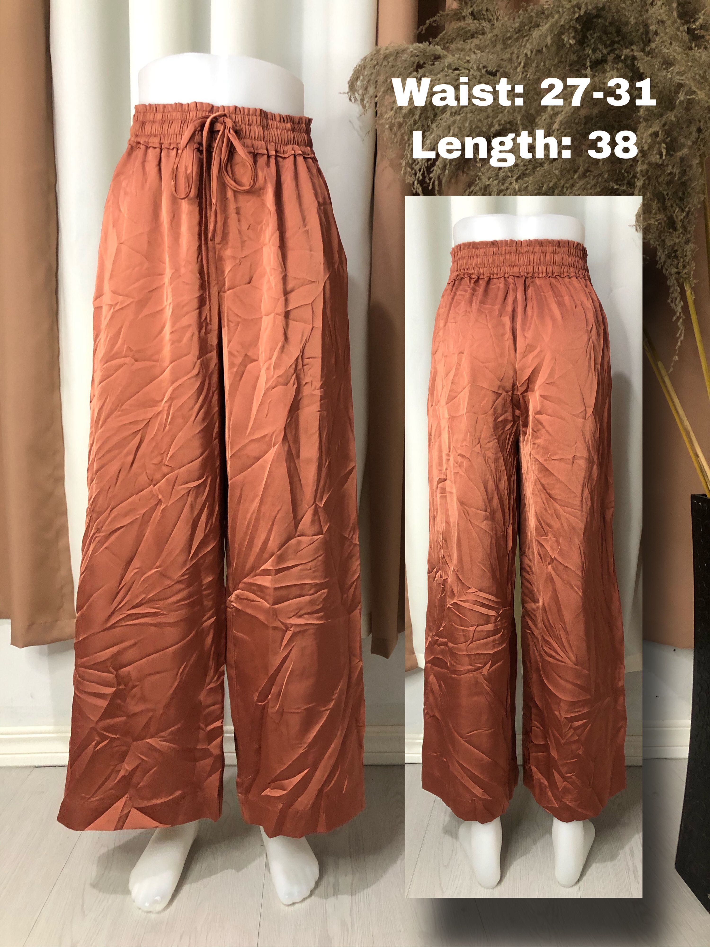 Rust Squarepants / Wide Leg Pants, Women's Fashion, Bottoms, Other ...