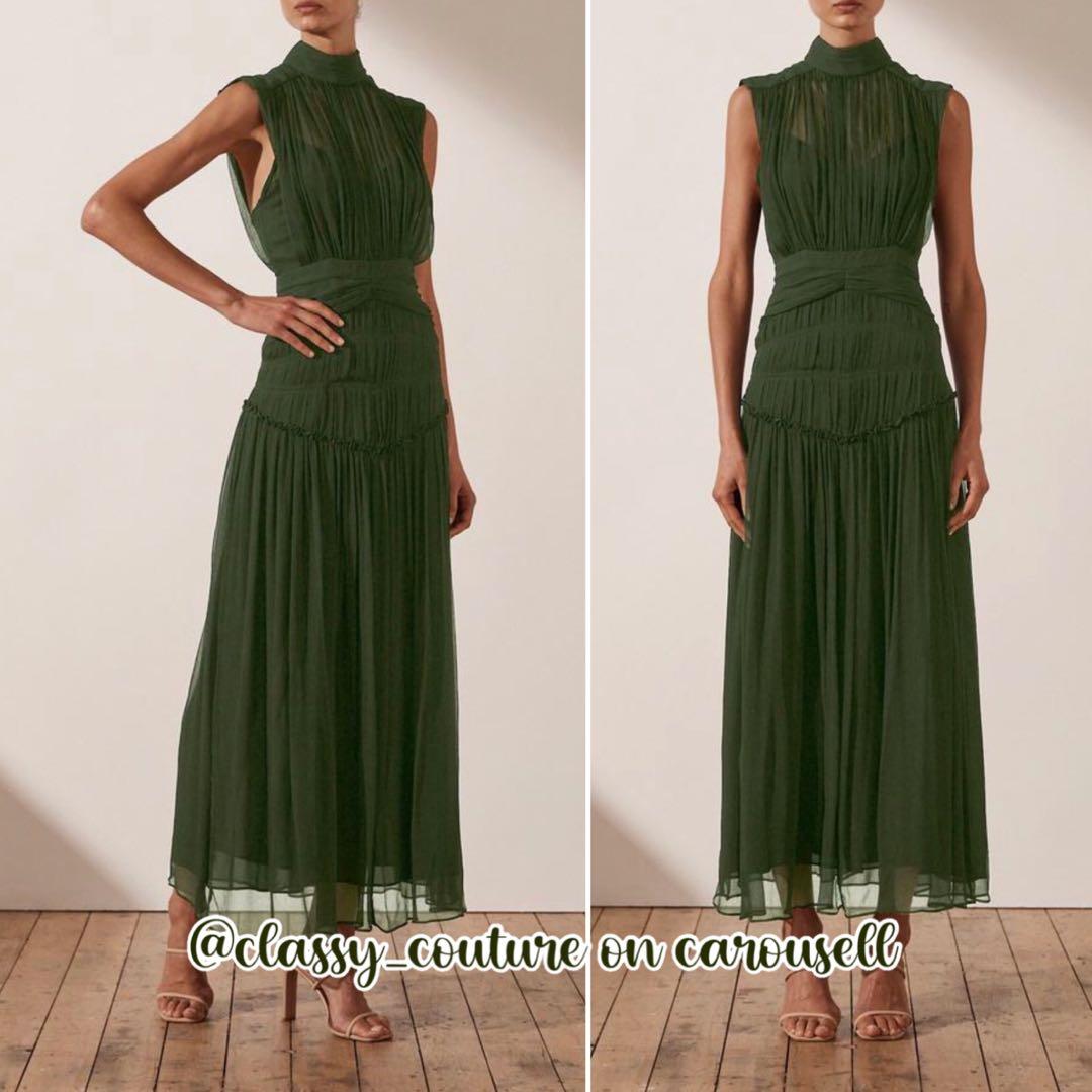 Shona Joy Clemence High Neck Midi Dress, Women's Fashion, Dresses ...