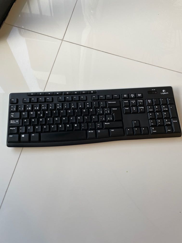Spanish Logitech Keyboard wireless, Computers & Tech, Parts ...