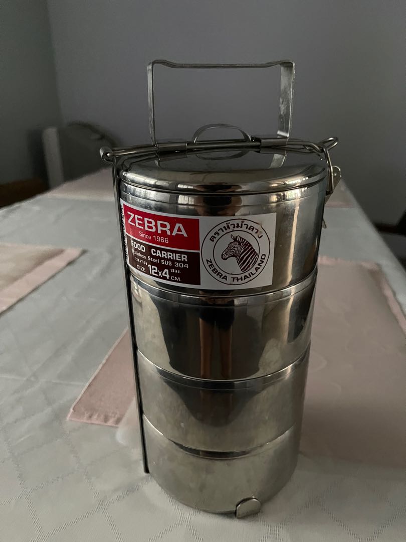 Zebra Tingkat Food container / lunch box, Furniture & Home Living ...