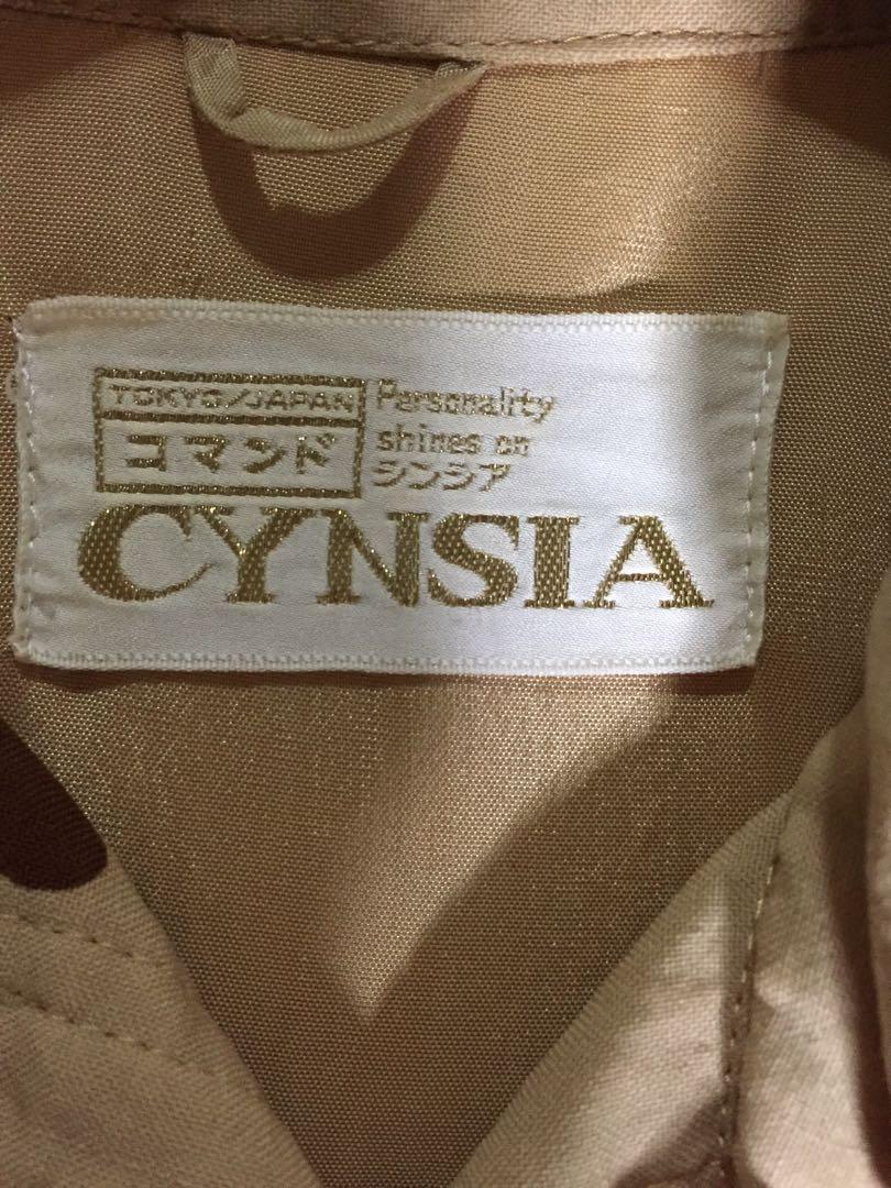 Vintage Cynsia Japan Tan Printed Dress, Women's Fashion, Dresses & Sets ...