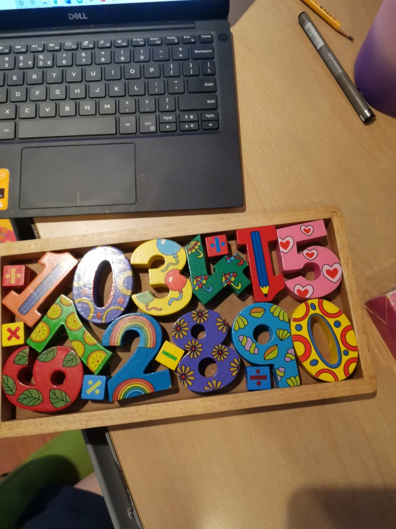 Wooden Numbers and equations, Hobbies & Toys, Toys & Games on Carousell