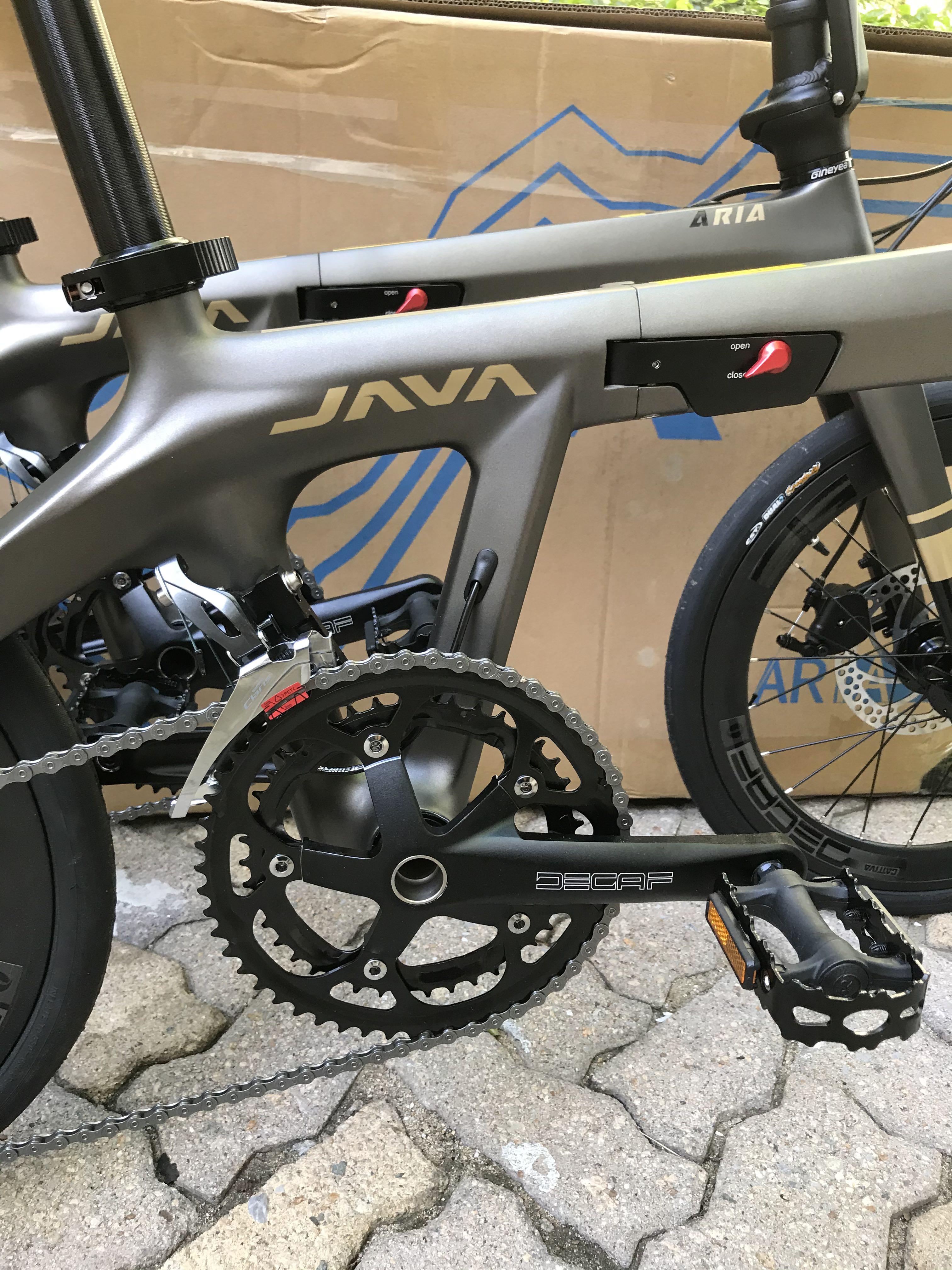 又交收兩部 鈦色 2021 JAVA ARIA 18S M2000變速 20吋 碳纖維 折叠車, 運動產品, 單車及配件, 單車 - Carousell