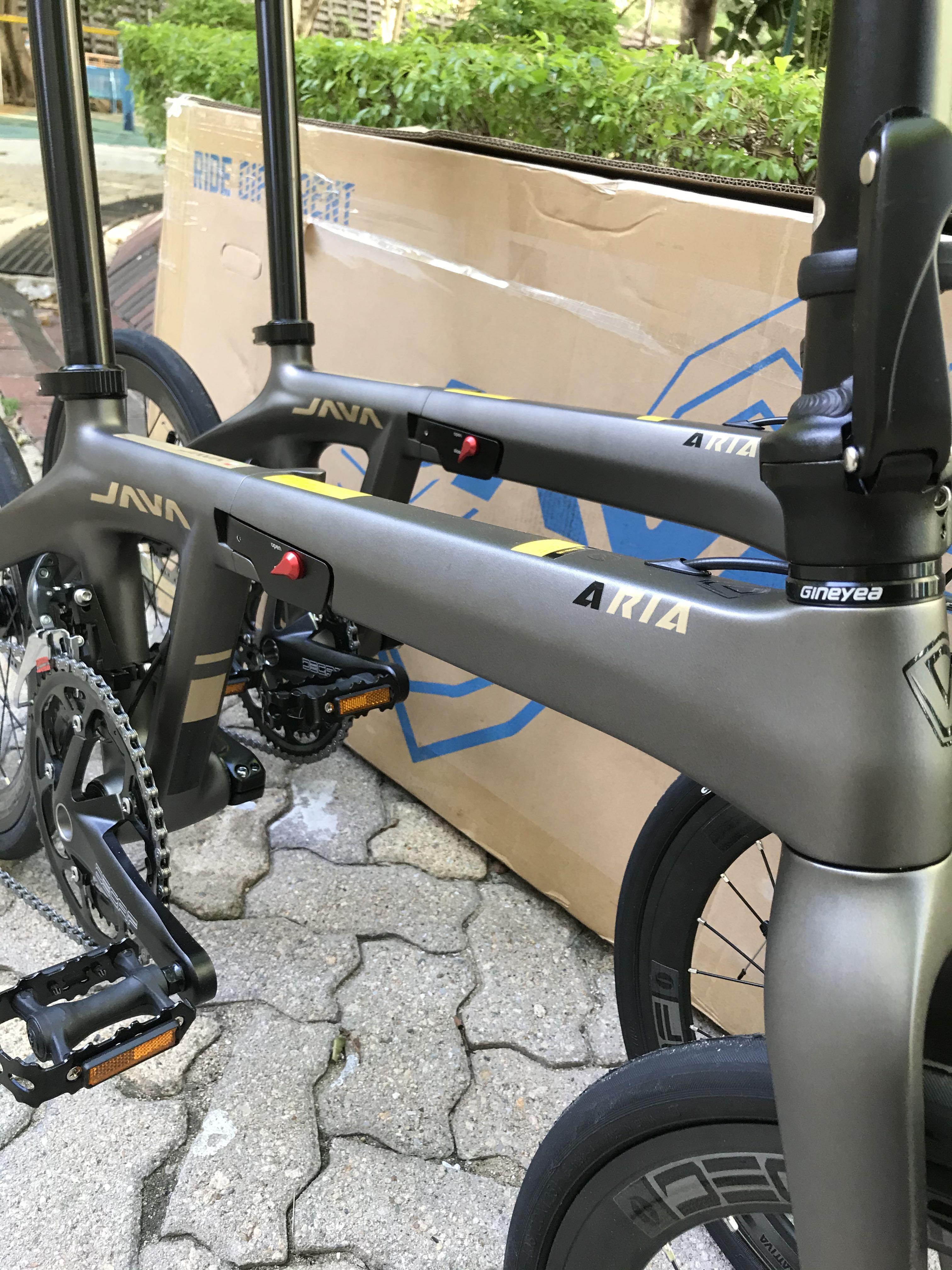 又交收兩部 鈦色 2021 JAVA ARIA 18S M2000變速 20吋 碳纖維 折叠車, 運動產品, 單車及配件, 單車 - Carousell