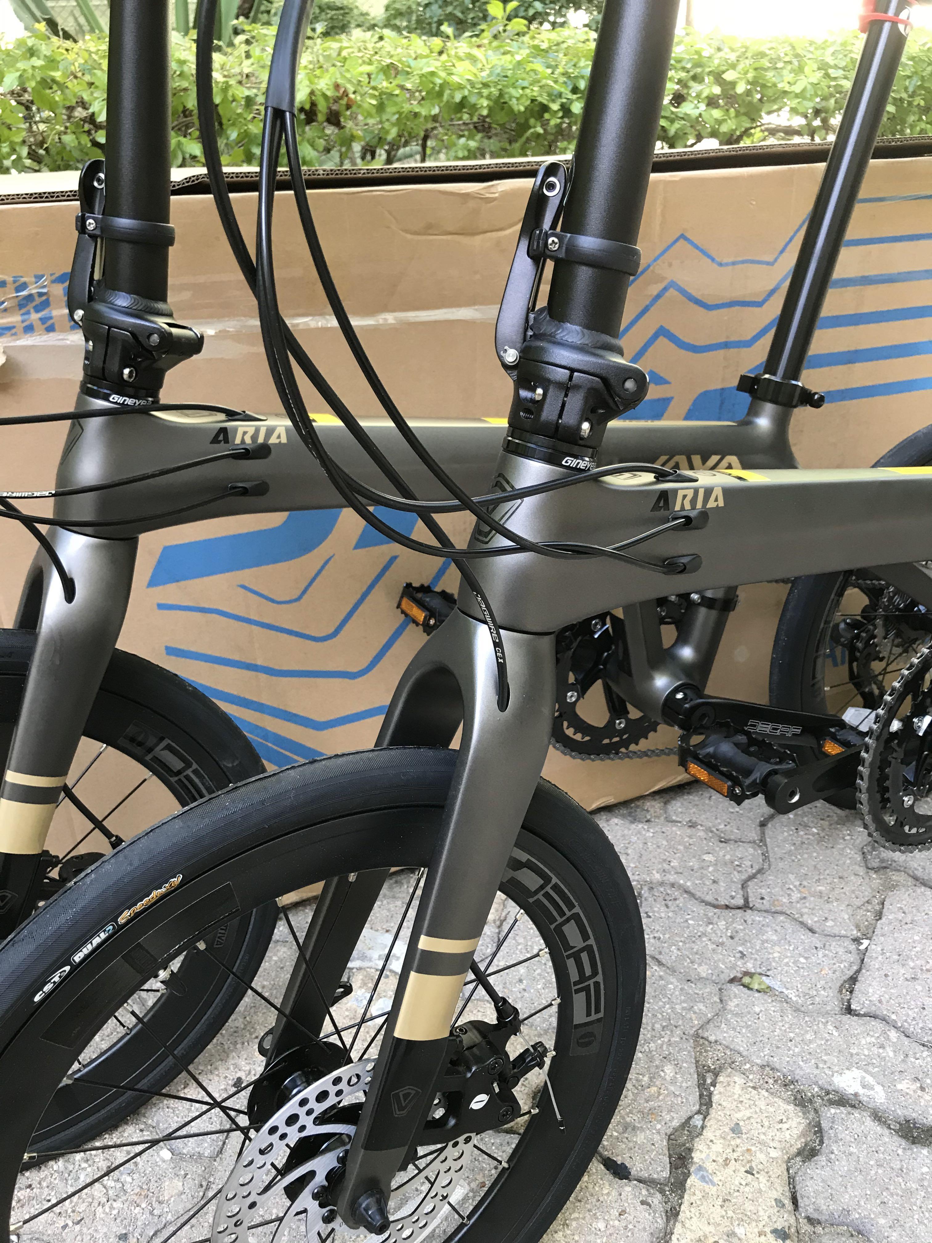 又交收兩部 鈦色 2021 JAVA ARIA 18S M2000變速 20吋 碳纖維 折叠車, 運動產品, 單車及配件, 單車 - Carousell