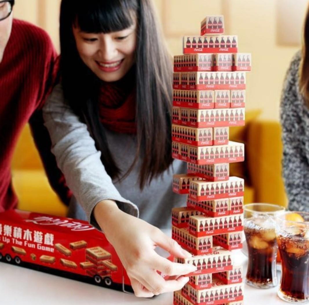 可口可樂層層疊/ 盤盤樂積木遊戲 Coca Cola Jenga / Stack Up Game, 古董收藏, 古董收藏 - Carousell