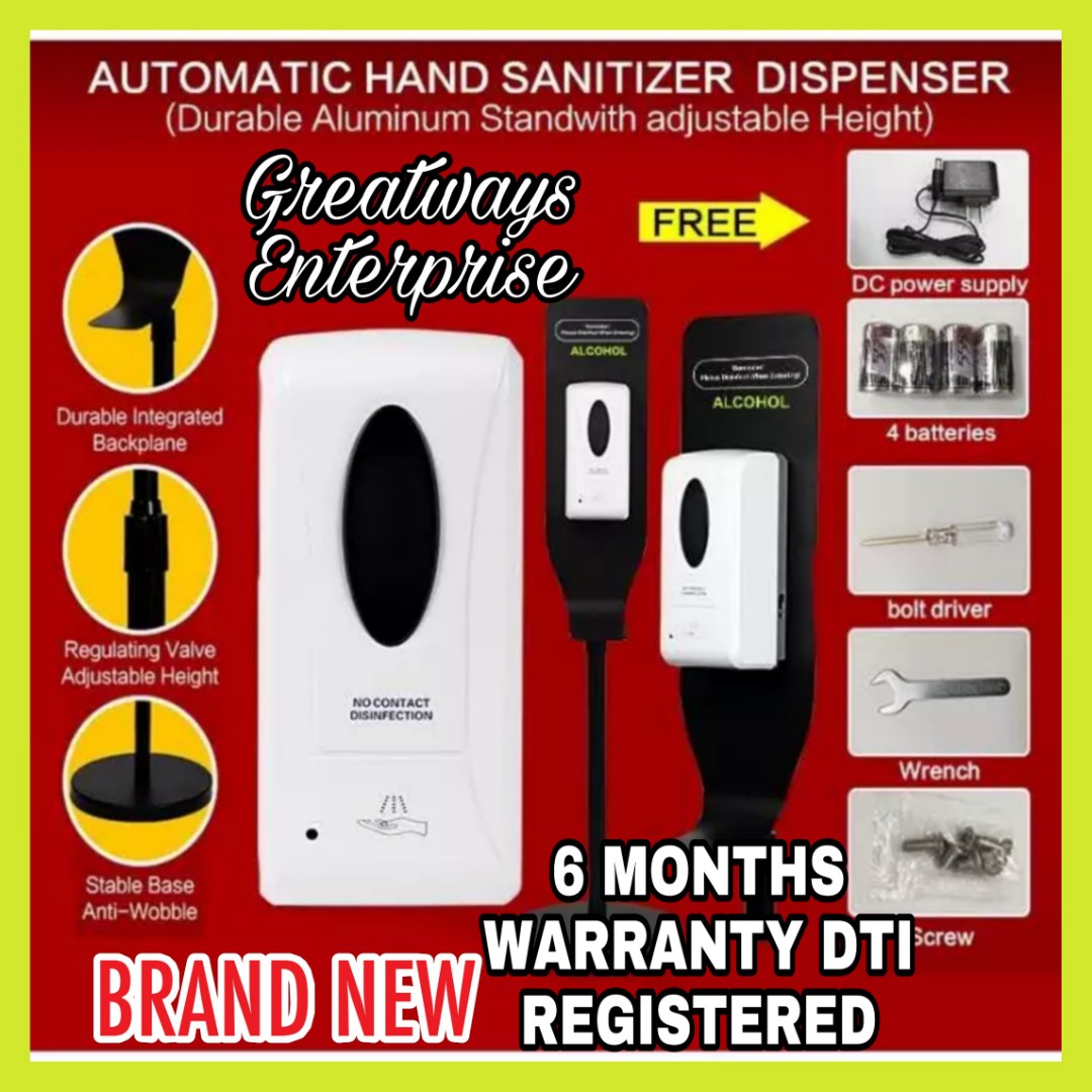 Alcohol Dispenser Automatic 1000ml Touchless Wall Mount, Health ...