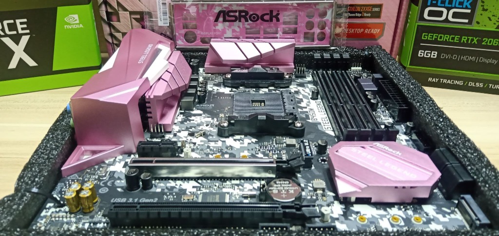 Asrock B450M Steel Legend Pink Edition Socket Am4 Ddr4 Gaming ...