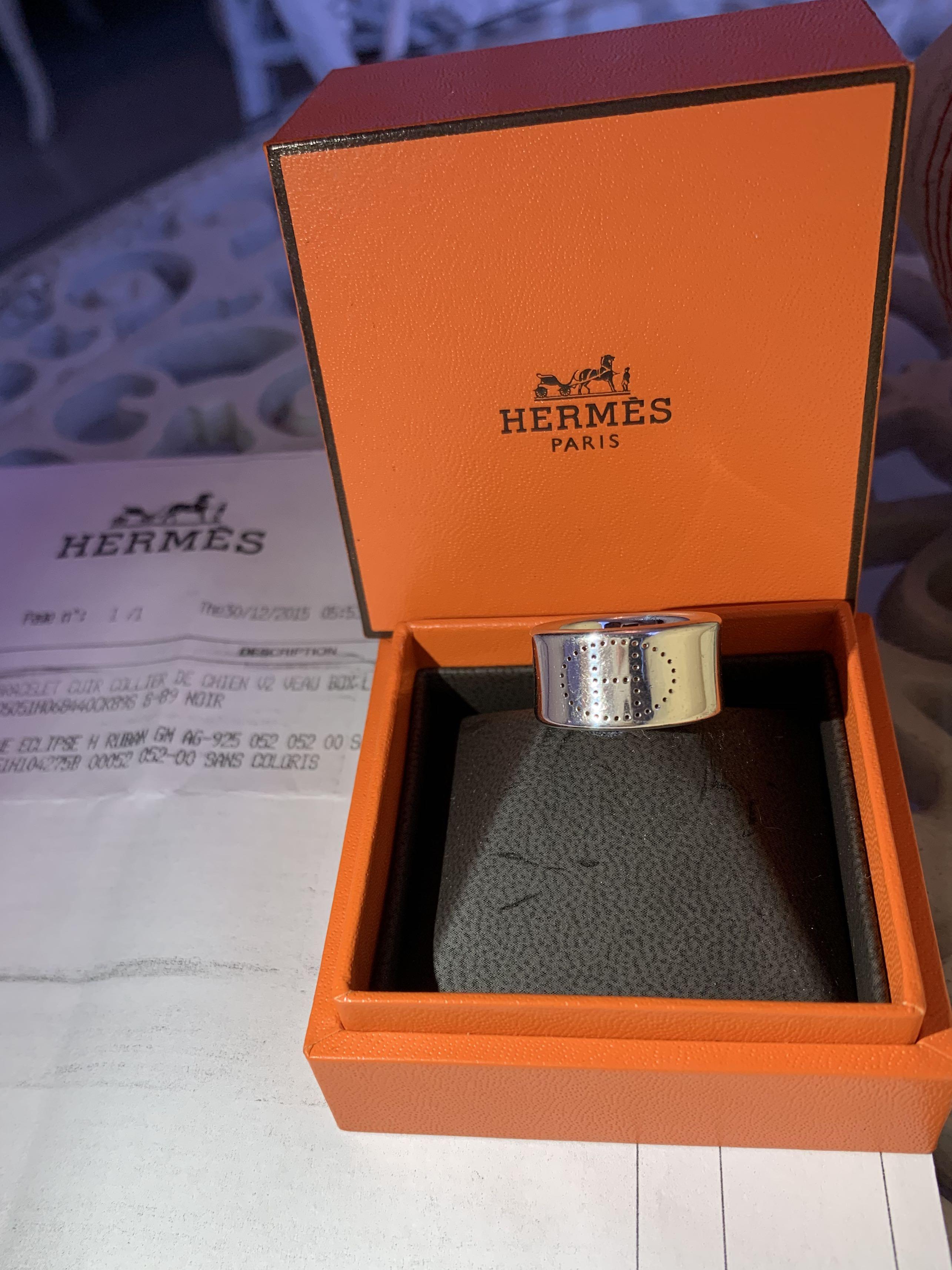 Authentic HERMES Eclipse Ruban ring, Luxury, Accessories on Carousell
