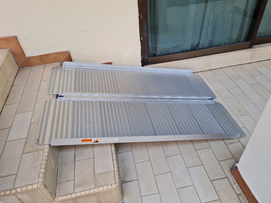 Bi-fold Aluminum Ramp 3.5ft, Furniture & Home Living, Outdoor Furniture ...