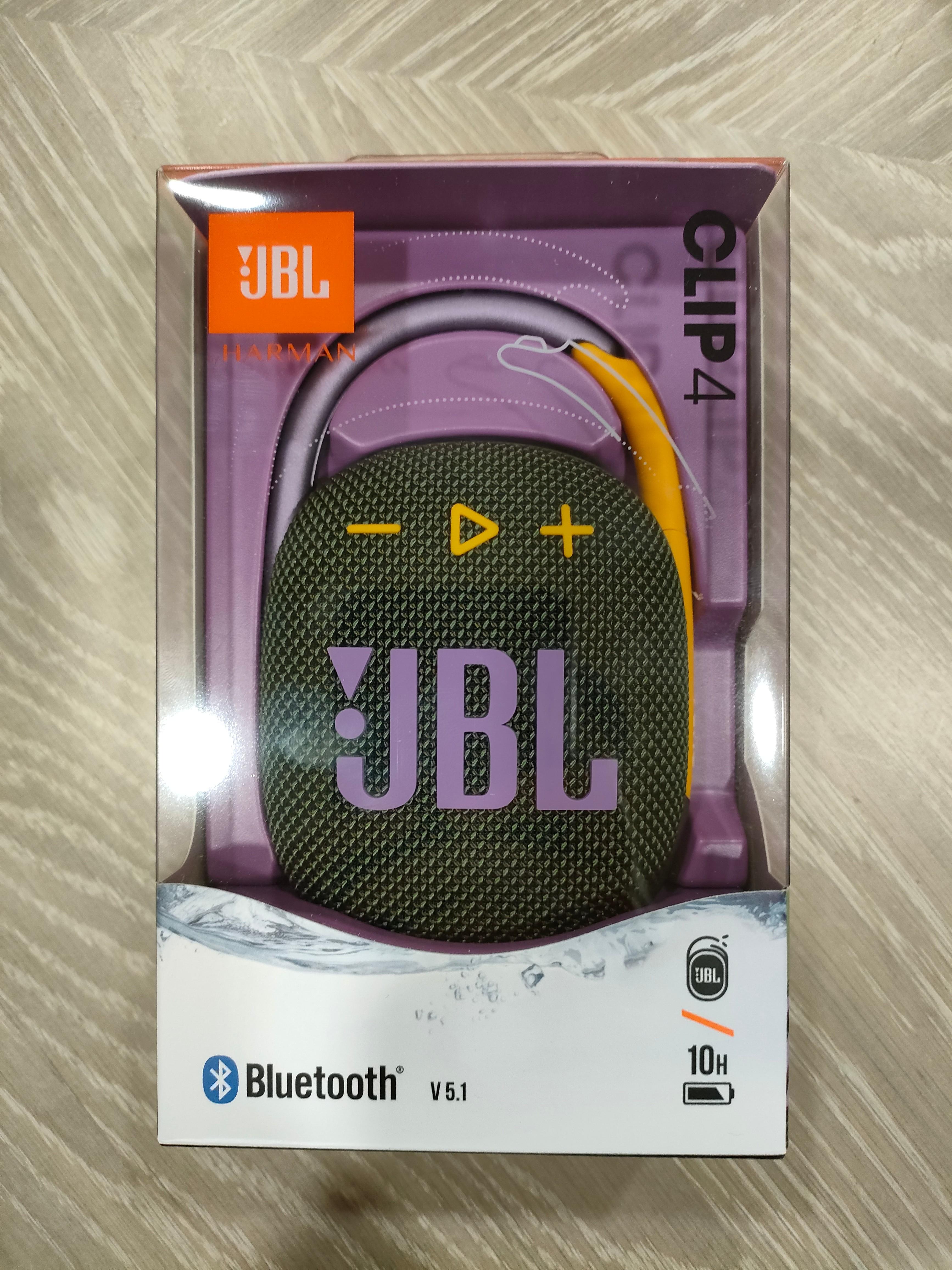 BRAND NEW JBL clip 4 bluetooth speaker army green colour, Audio ...