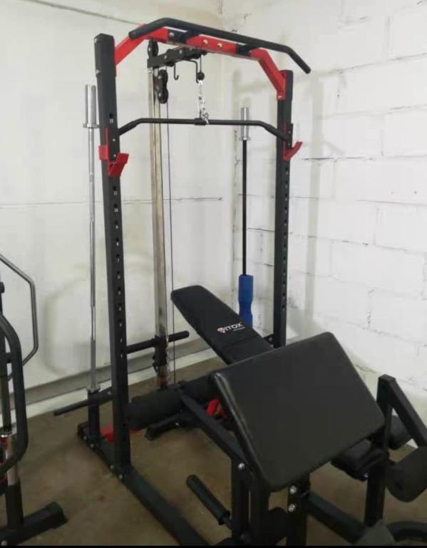 CHEAP HALF RACK ALL IN ONE WITH CABLE LAT PULLDOWN ATTACHMENT vitox ...
