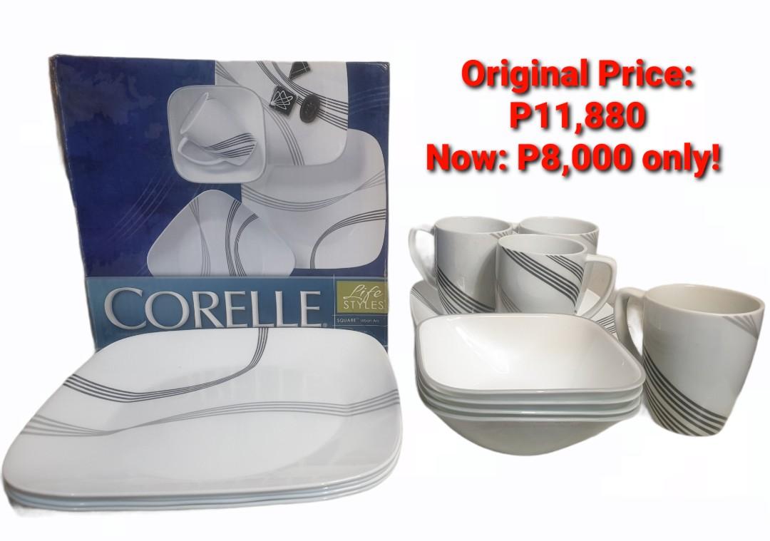 Corelle Square 16pc Urban Arc Dinnerware Set (Service for 4), Furniture ...