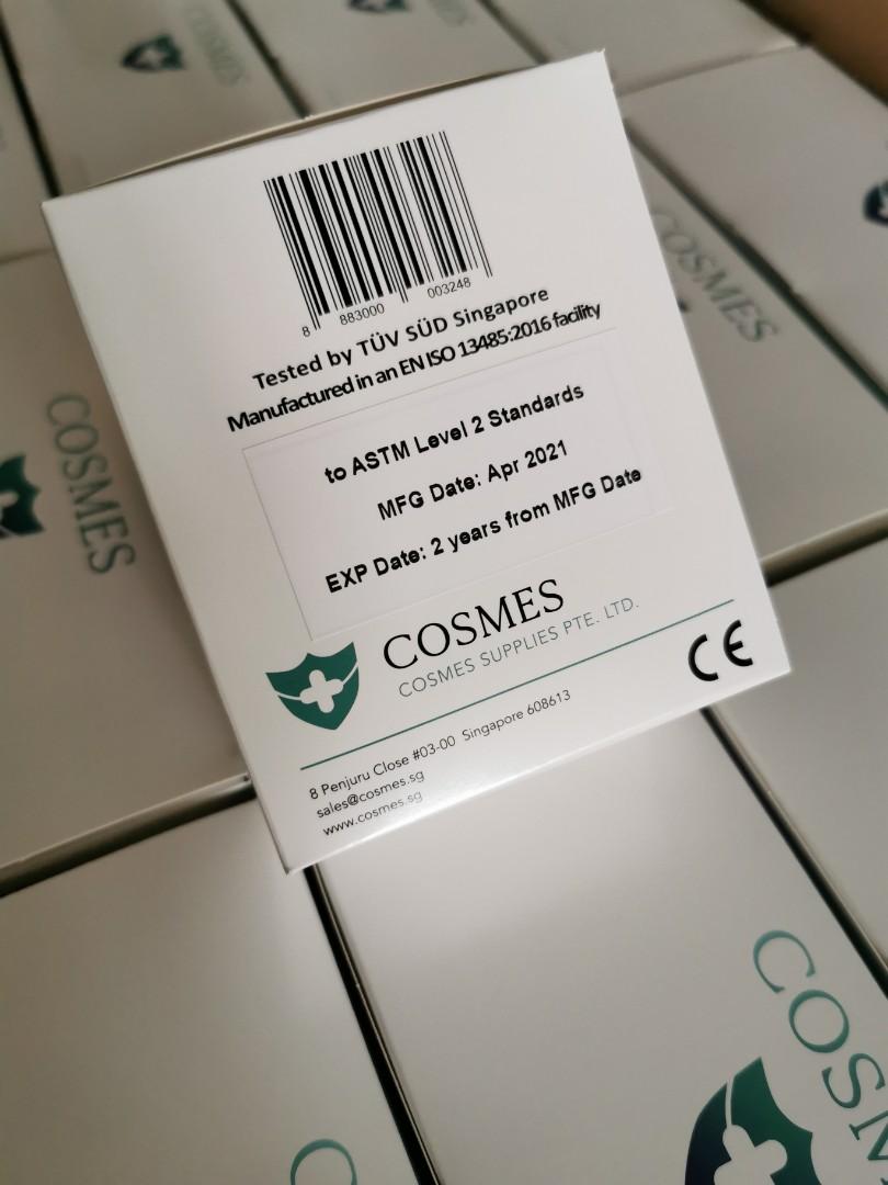 Cosmes M98 Surgical Mask BFE>98% Made in Singapore HSA approved ...