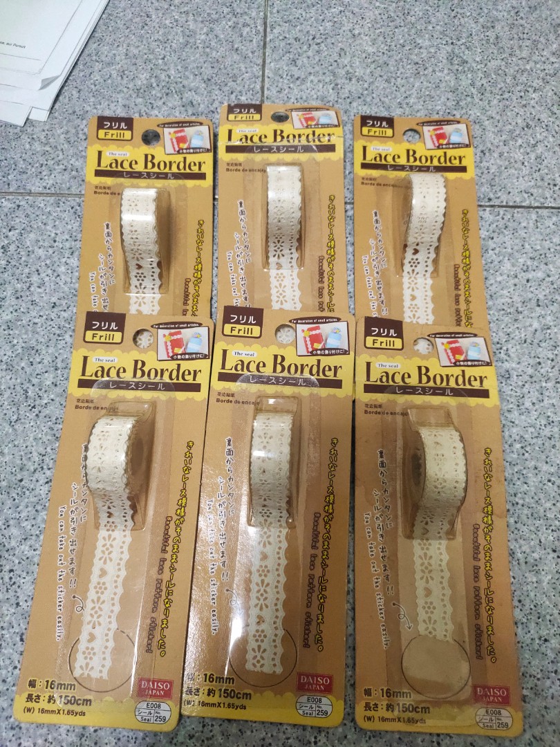 Daiso Lace Border, Hobbies & Toys, Stationery & Craft, Craft Supplies ...