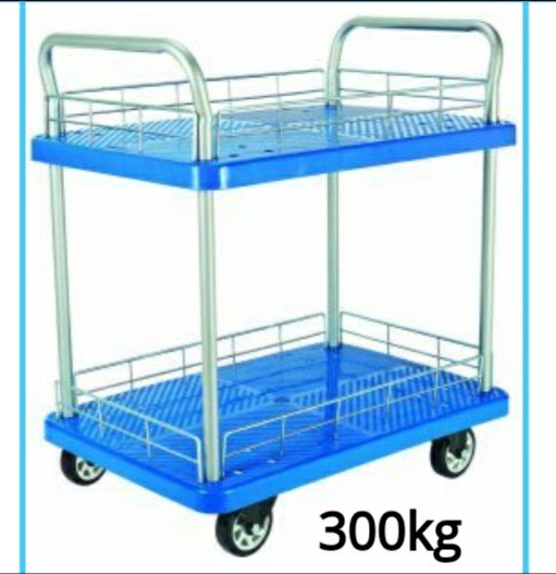 Double Decker Push Cart 300kg capacity 60 x 90 cm platform, Furniture ...