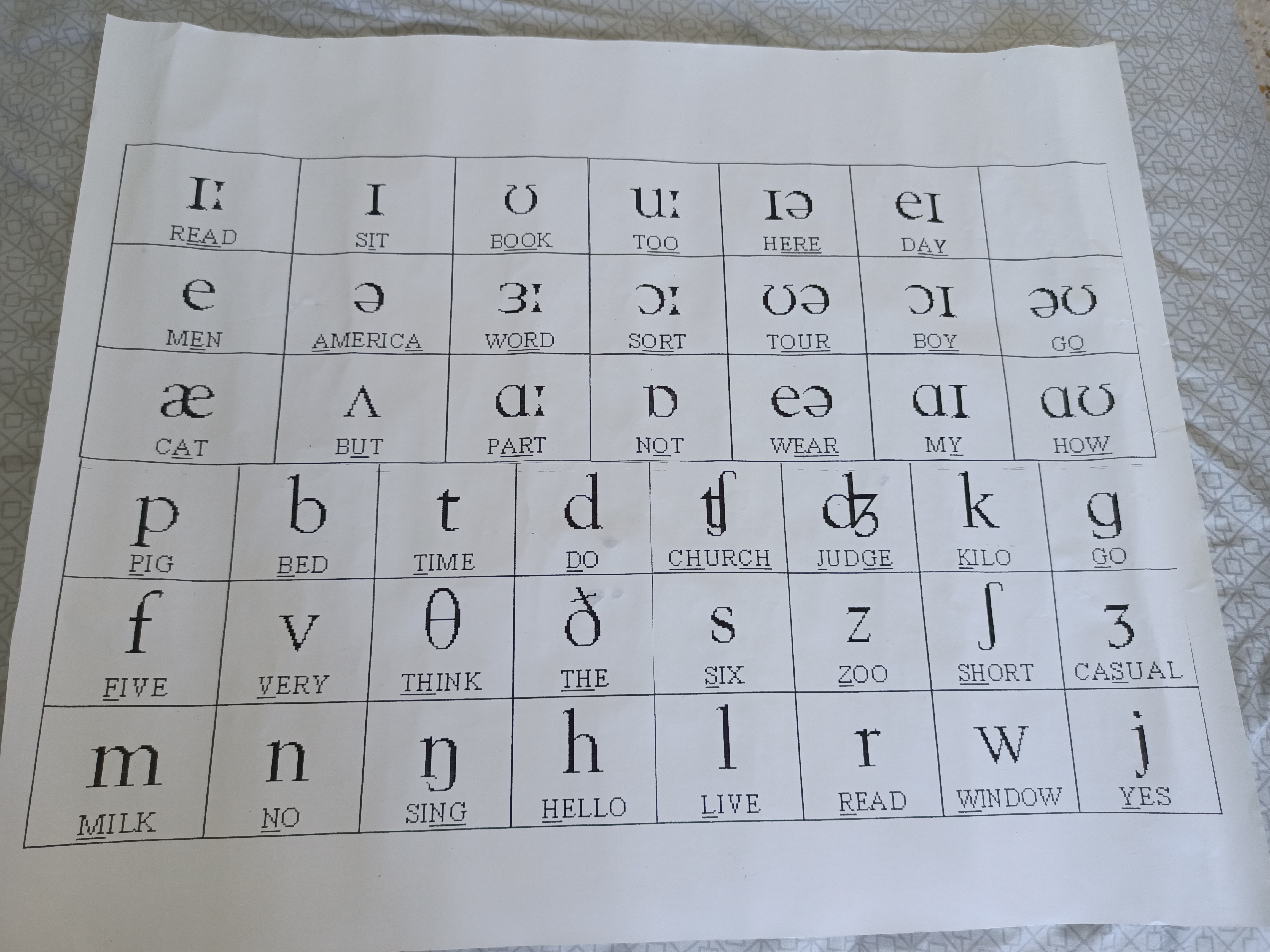 English ipa phonetic poster, Everything Else on Carousell