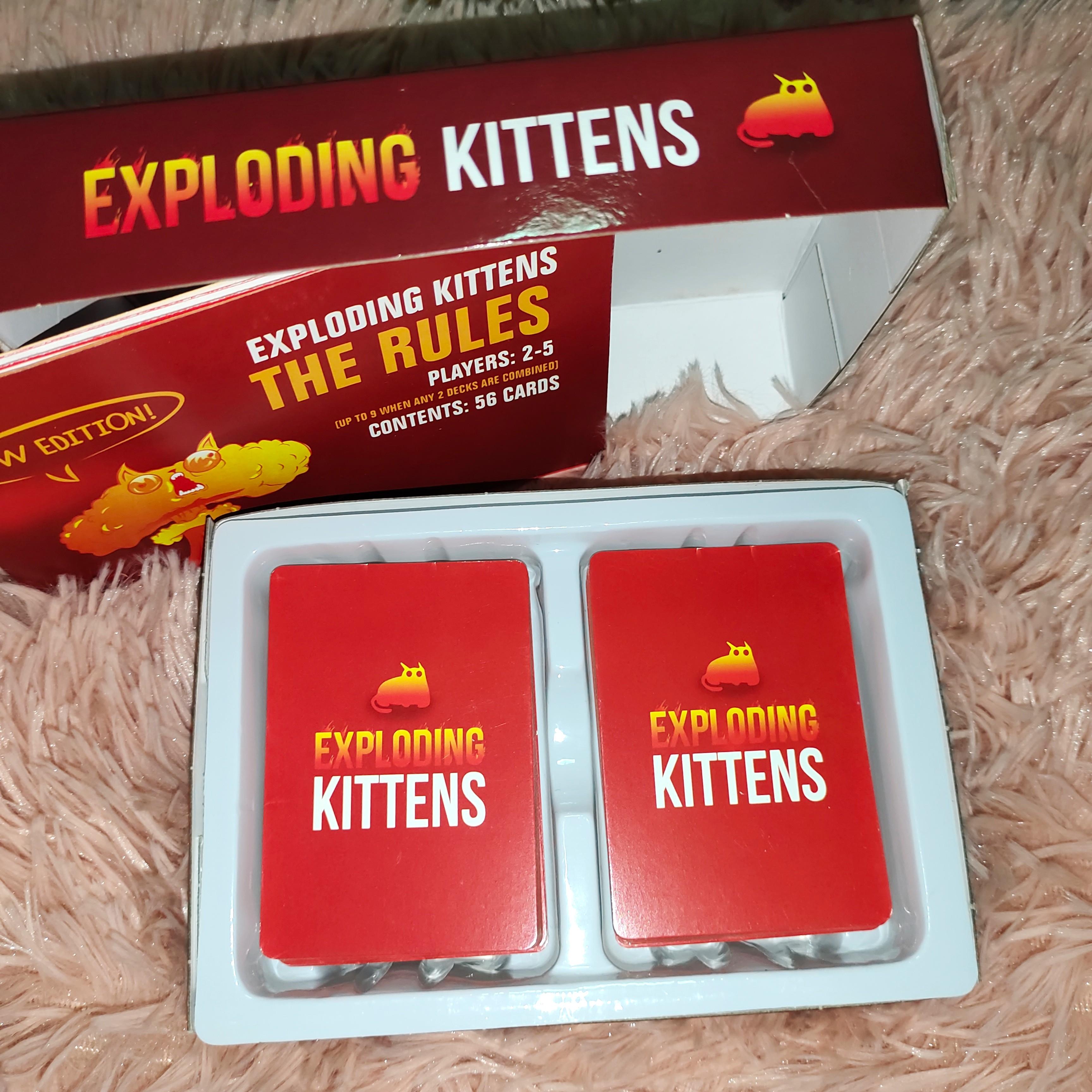 Exploding Kittens Card Game, Hobbies & Toys, Toys & Games on Carousell