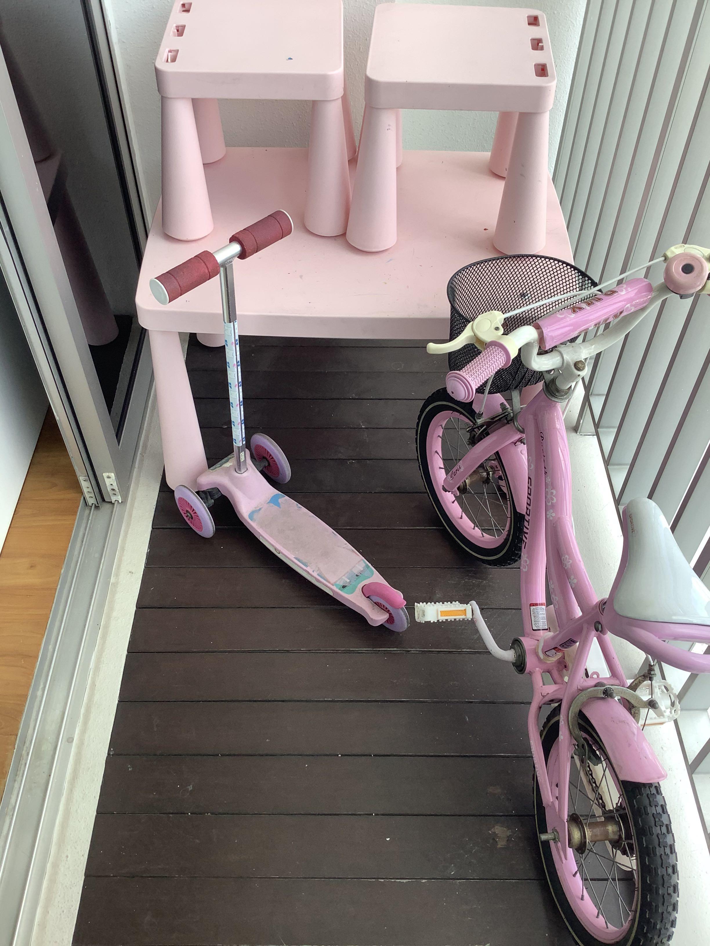 FREE - Kids Bicycle, scooter, tables and 2 stools, Sports Equipment ...