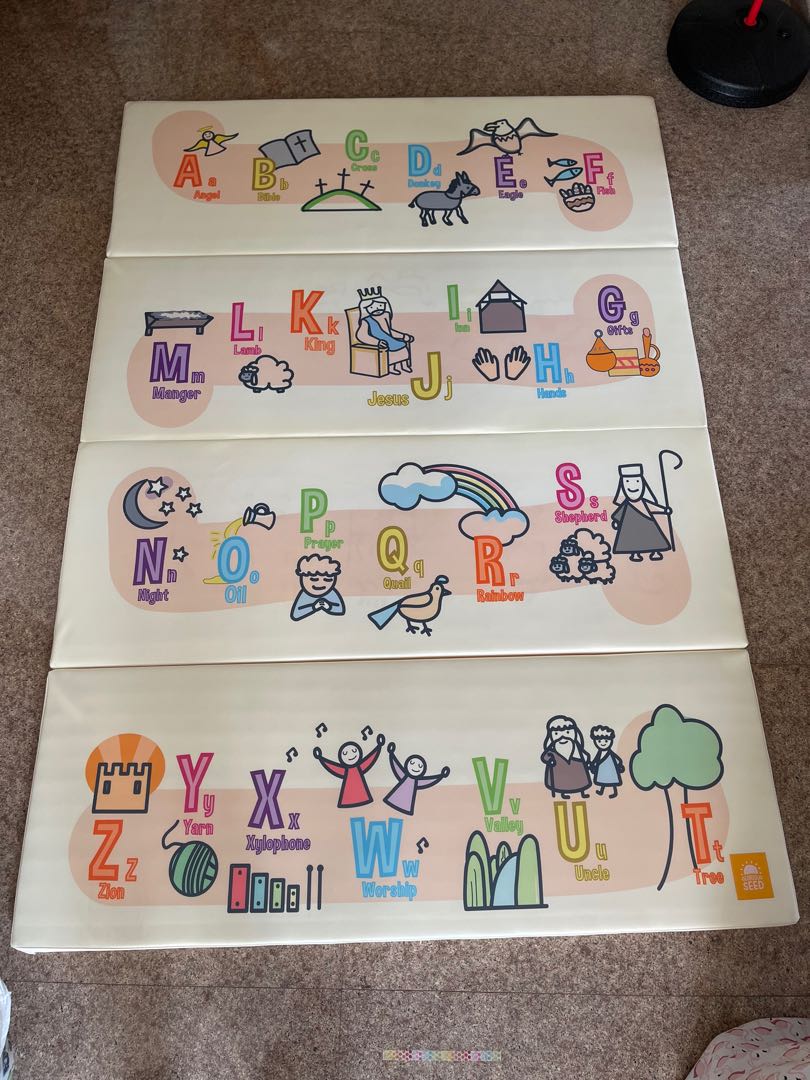 Foldable Playmat Glorious Seed Bible Alphabet (2 inches thick), Babies ...