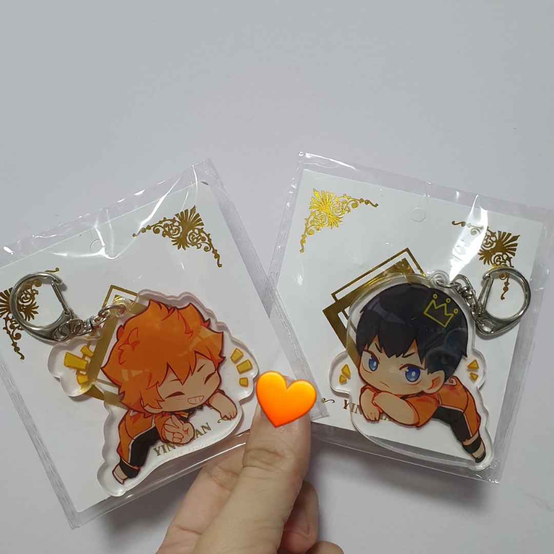 Haikyuu Kageyama Hinata keychain set, Hobbies & Toys, Memorabilia ...