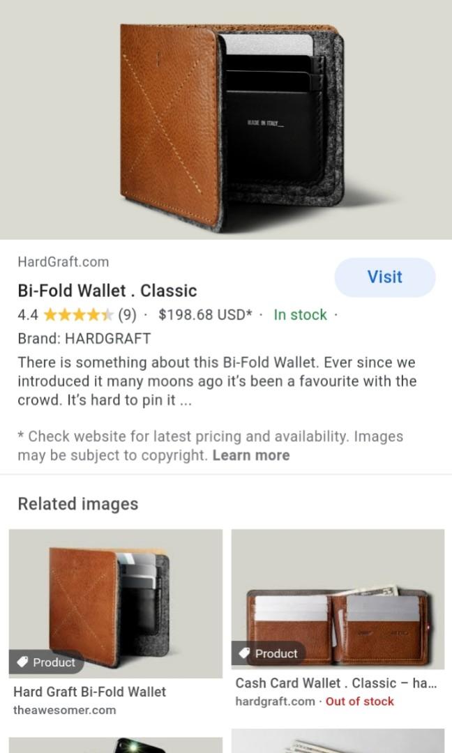 Hard Graft Bi-fold wallet made in Italy, Men's Fashion, Watches ...