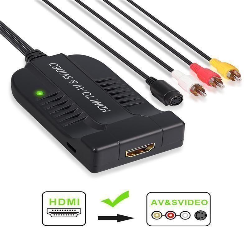 HDMI To AV CVBS S-video Converter Adapter Composite R/L Audio & AV ...