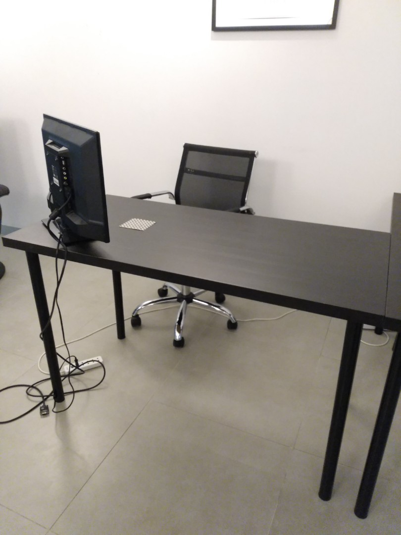 IKEA Simple Wood Desk, Furniture & Home Living, Furniture, Tables ...