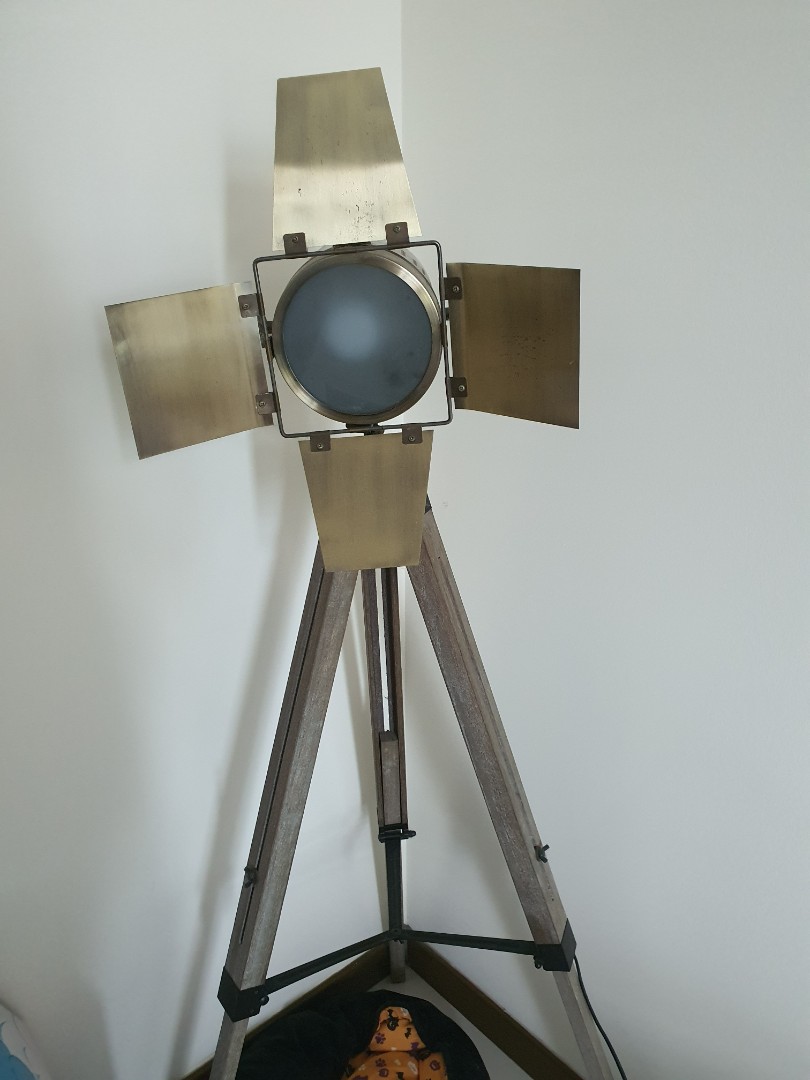 Industrial standing lamp, Furniture & Home Living, Lighting & Fans ...