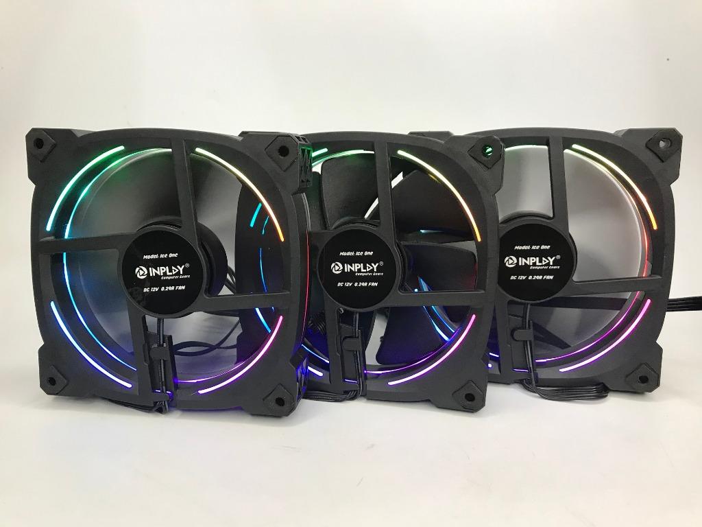 INPLAY AURORA TOWER RGB FAN 3-IN-ONE KIT with HUB and REMOTE, ARGB DUAL ...