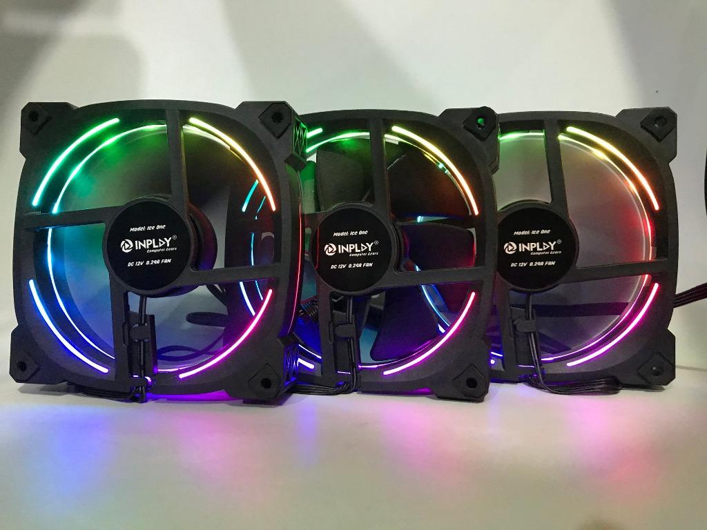 INPLAY AURORA TOWER RGB FAN 3-IN-ONE KIT with HUB and REMOTE, ARGB DUAL ...