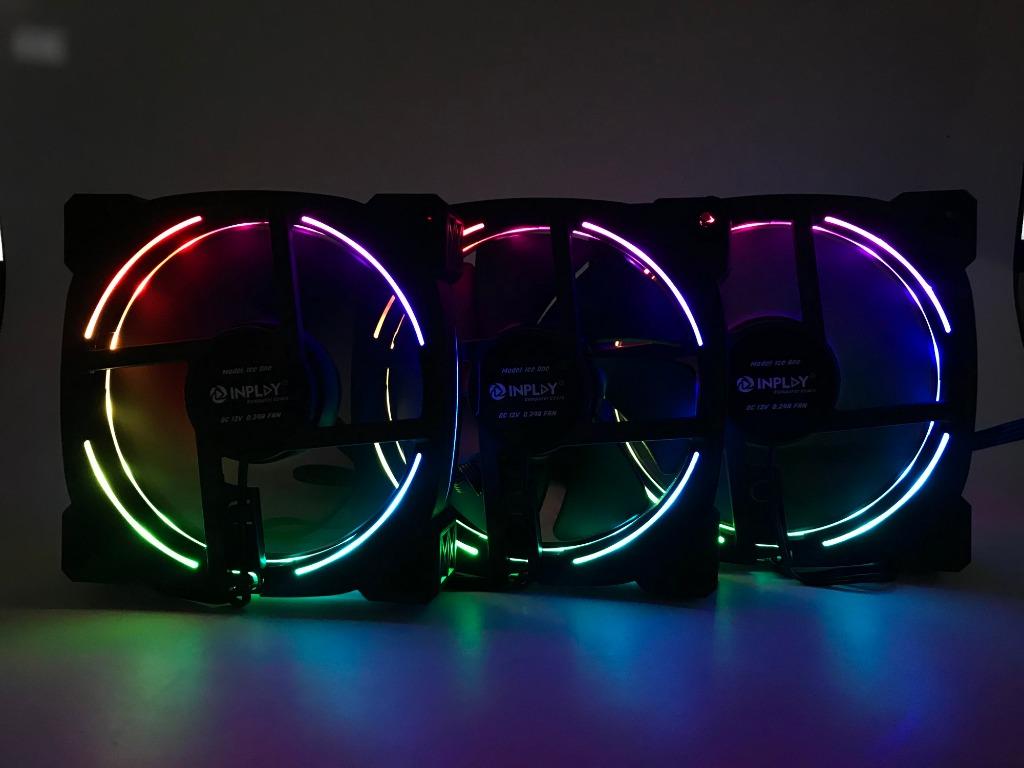 INPLAY AURORA TOWER RGB FAN 3-IN-ONE KIT with HUB and REMOTE, ARGB DUAL ...