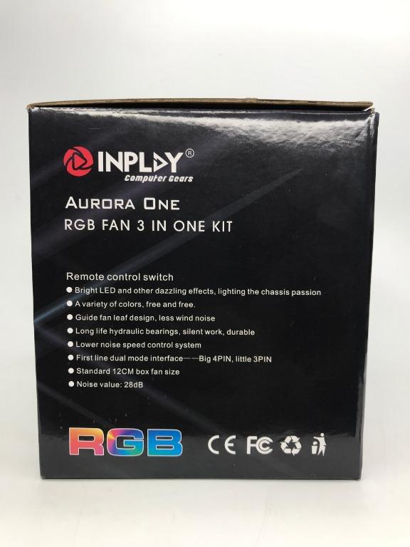 INPLAY AURORA TOWER RGB FAN 3-IN-ONE KIT with HUB and REMOTE, ARGB DUAL ...
