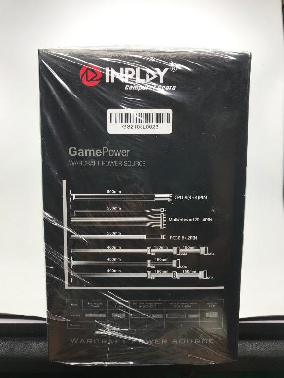 INPLAY GS550PRO POWER SUPPLY UNIT , TRUE-RATED GAMING PSU 550W 80 ...