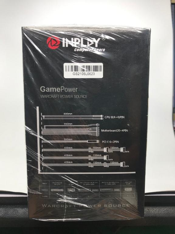 INPLAY GS550PRO POWER SUPPLY UNIT , TRUE-RATED GAMING PSU 550W 80 ...