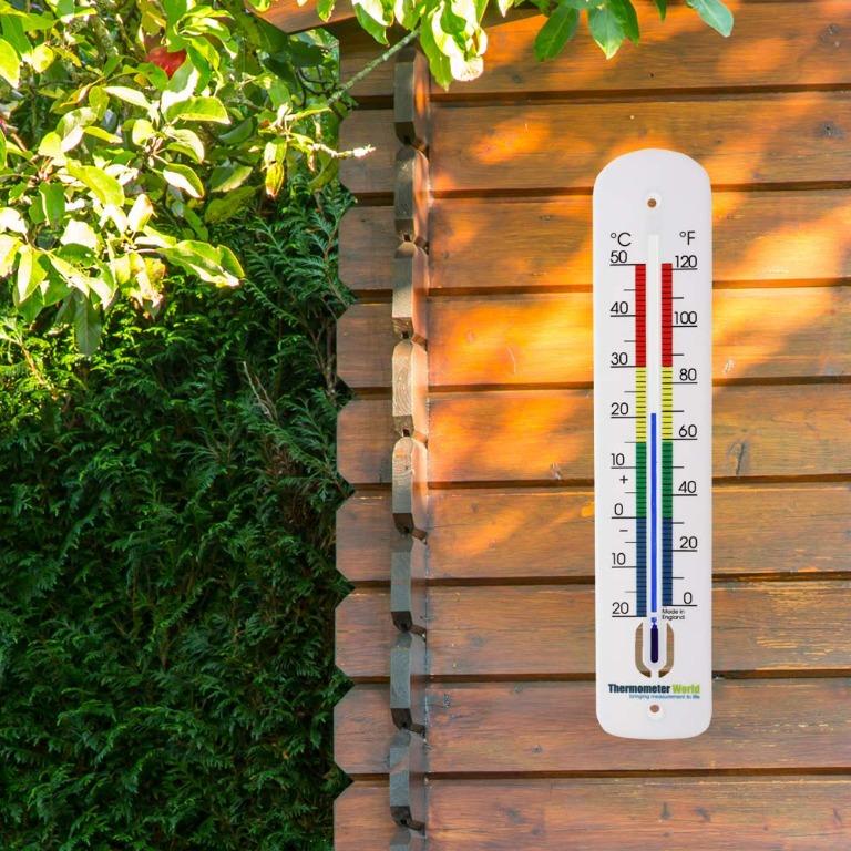 Large Outdoor Thermometer 380 mm Long - Garden Thermometer Outdoor Made ...