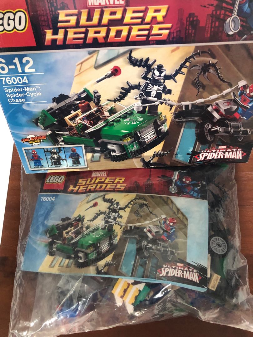 *SOLD* Lego 76004 Spider-Man Spider-Cycle Chase, Hobbies & Toys, Toys ...