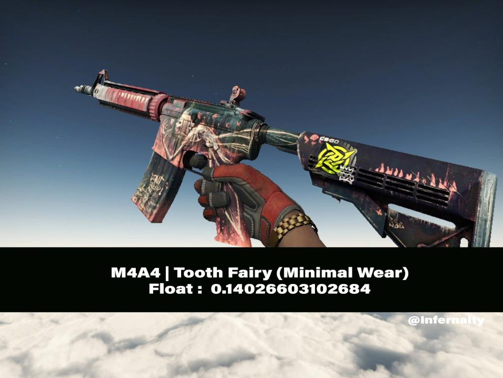 M4A4 Tooth Fairy MW CSGO SKINS KNIVES, Video Gaming, Gaming Accessories ...