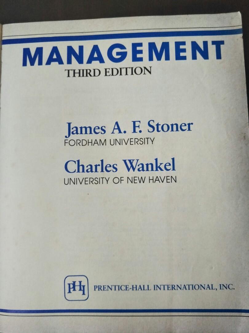 Management book by James Stoner & Charles Wankel, Hobbies & Toys, Books ...